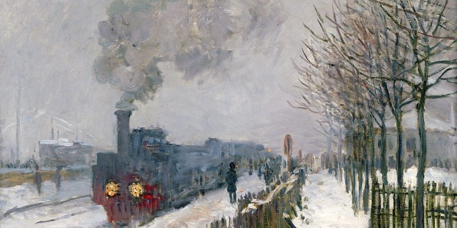 Il treno nella neve. La locomotiva di Monet - Infusi D'Arte